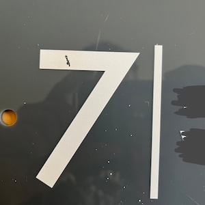 Contemporary Modern House Number Sign Printed Address Signage Matt ...