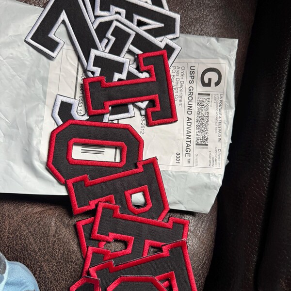 Letters A to Z College Varsity Letterman Embroidered Applique Iron on ...