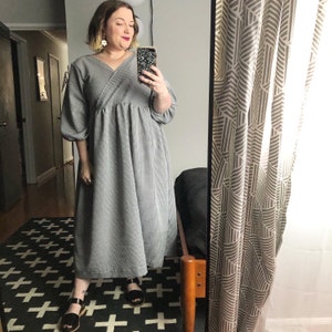 Cross Over Flared Sleeve Dress Sewing Pattern - Etsy Australia