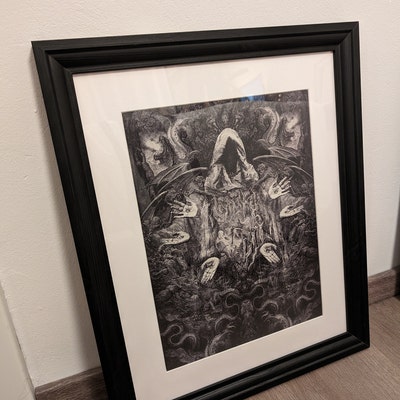 The Grief Handmade Baroque Frame, Complete With Prints, Glass and Metal ...