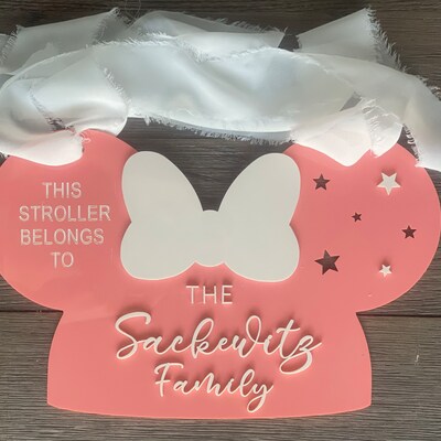 Custom Disney Stroller Sign Mickey Mouse Acrylic Sign - Etsy