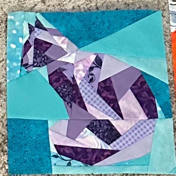 Geometric Cat Paper Pieced Pattern - Etsy