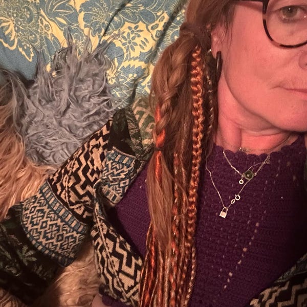 Custom Dreads Mixed Bright Dreadlock Extensions Braids and Wrapped ...