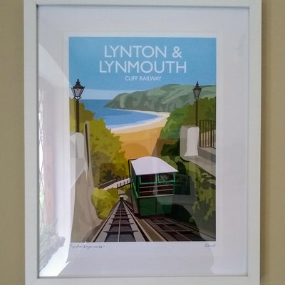 Lynton & Lynmouth Cliff Railway, North Devon. HAND SIGNED Art Print ...