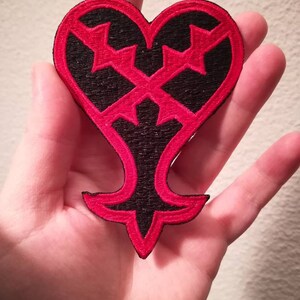 Heartless Video Game Inspired Embroidered Patch, Heartless Iron on ...