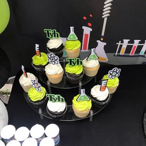 Custom Science Cupcake Toppers, Science Party, Science Birthday, Mad ...