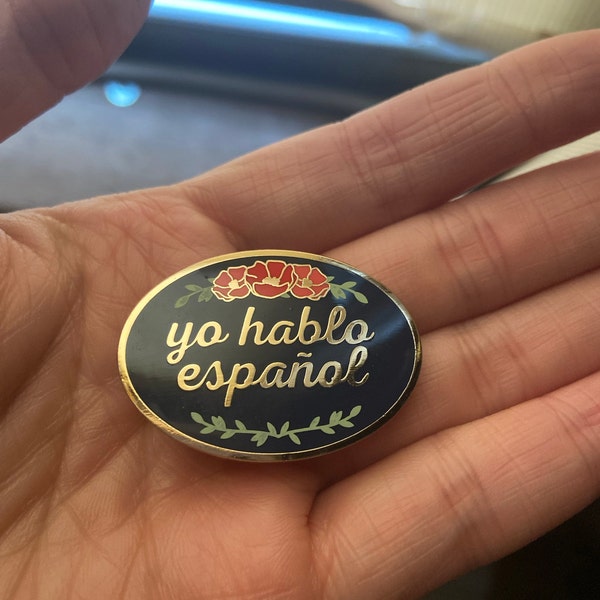 Enamel Pin: "yo Hablo Español" ("i Speak Spanish") ~ Gold, Rose Gold ...