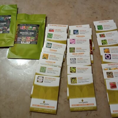 Edible Flower Heirloom Seed Mix Seed Packets, Flower Seeds, Herb Seeds ...