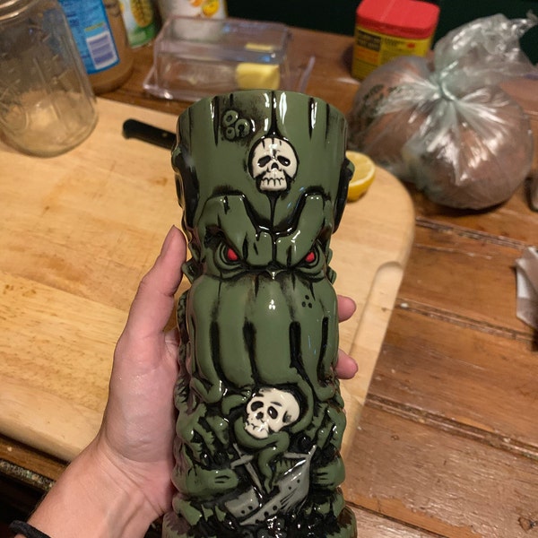 Cthulhu Tiki Mug , Mighty Cthulhu Tiki Mug , Colorful Hand Painted ...