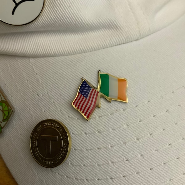Double Waving Ireland & U.S. Lapel Pin - Made in USA! - Etsy