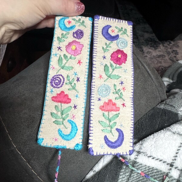 PDF EMBROIDERY PATTERN ⨯ Bookmarks | Handmade Floral Embroidered ...