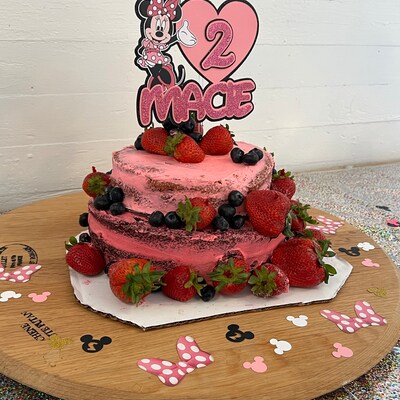 Personalize Minnie Mouse Name Cake Topper Minnie Mouse Club - Etsy