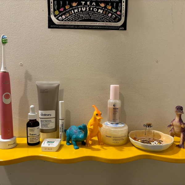 Wavy Shelf | Squiggle Shelf | Funky Decor | Maximalist | Pastel Shelves ...