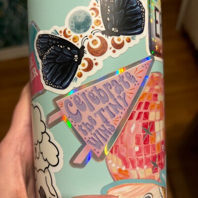 Michigan Pink Smiley Face Sticker Retro Boho Aesthetic Vinyl ...