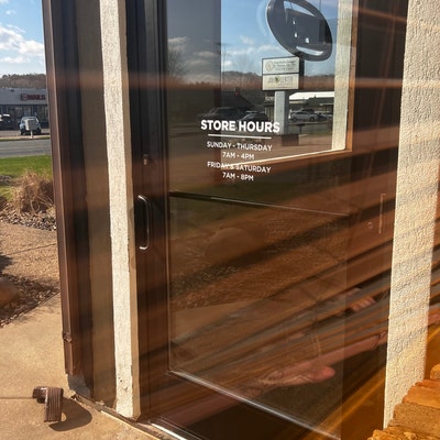 Store Hours Vinyl Decal Custom Store Hours Decal Store Front Window ...