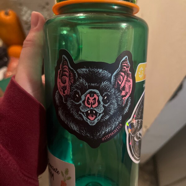 Bat Sticker - Vampire Bat - Horror - Horror Art - Horror Decor - Spooky ...