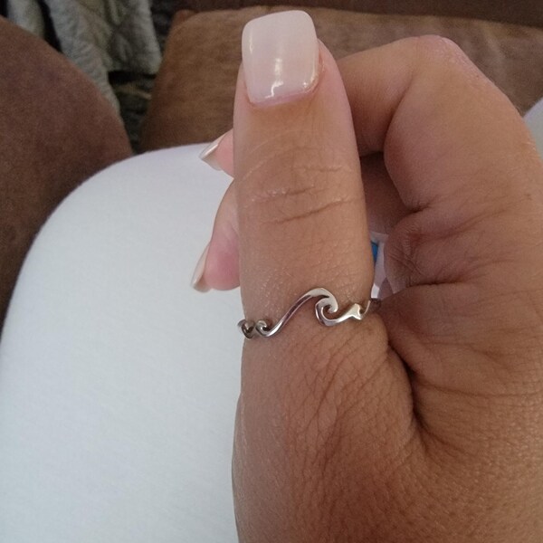 Thin Minimalist High Polished Simple Plain Silver Ring Band / Stackable Engagement Promise ...