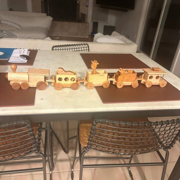 Custom Handmade Wooden Train Set - Etsy