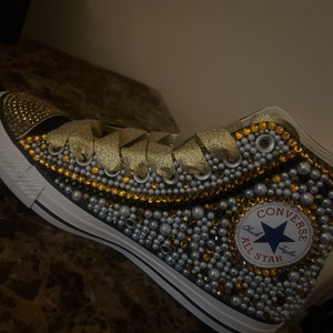 WOMEN Red Bling Converse All Star Chuck Taylor Sneakers LOW TOP - Etsy