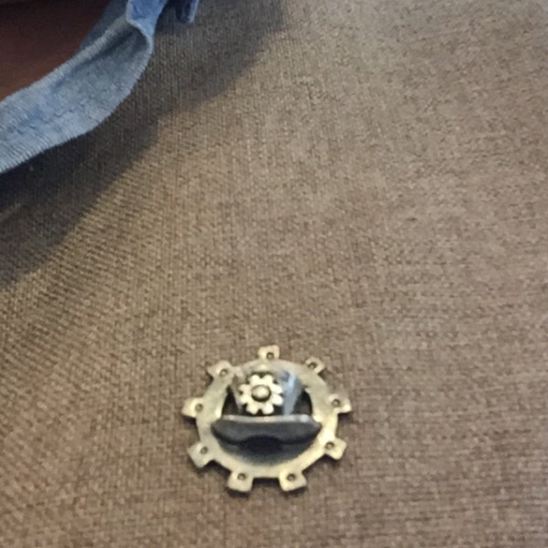 Time Travel Aid Steampunk Tac Pin Collar Pin the Industrial Gear & the ...