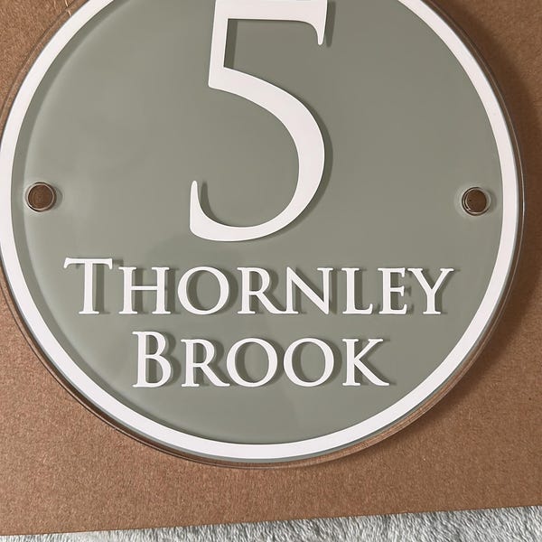 Traditional House Number Signs & Address Plaques in Sage Green - Etsy UK