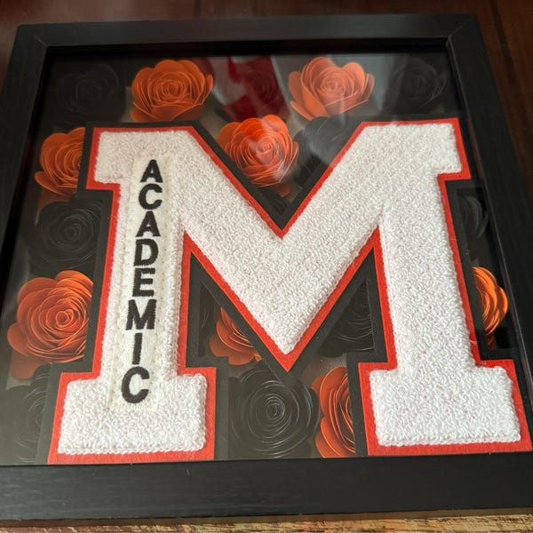 Flower Shadow Box - College Logo - Graduation Gifts - College ...