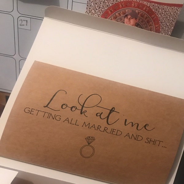 LOOK AT ME Getting All Married and Sh*t Bridesmaid Proposal Card | Will ...