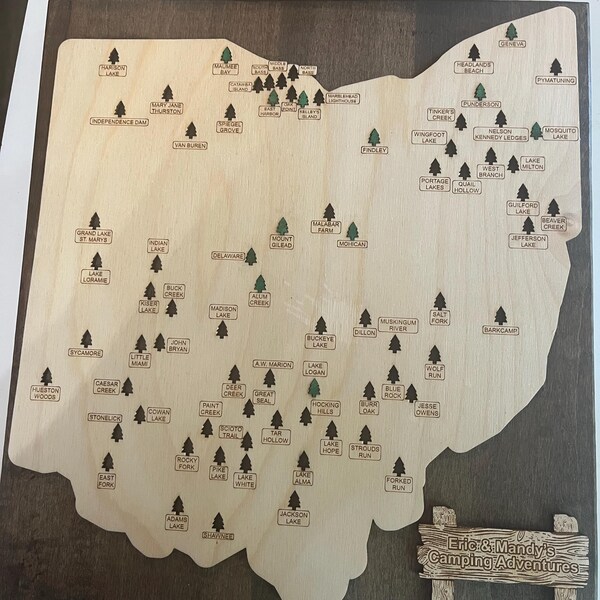 Customizable Pennsylvania State Park Tracking Map - Etsy
