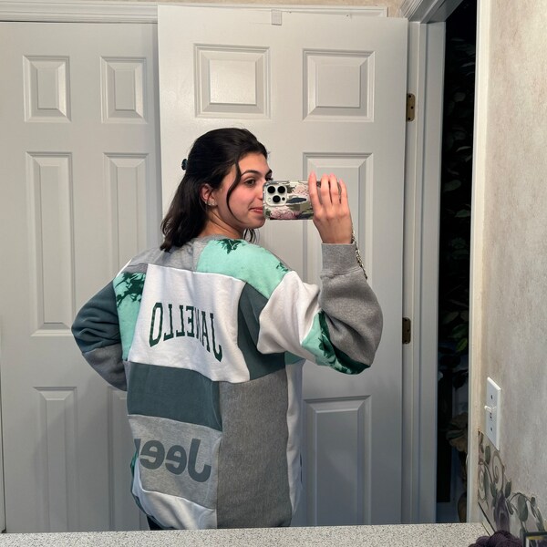 Custom Reworked Patchwork Sweatpants/ Unique Gifts/ Upcycled Sweatpants ...