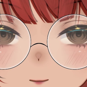 Thin Round Glasses Accessory (4 Colors)【 Vtuber Asset 】 Vtubing ...