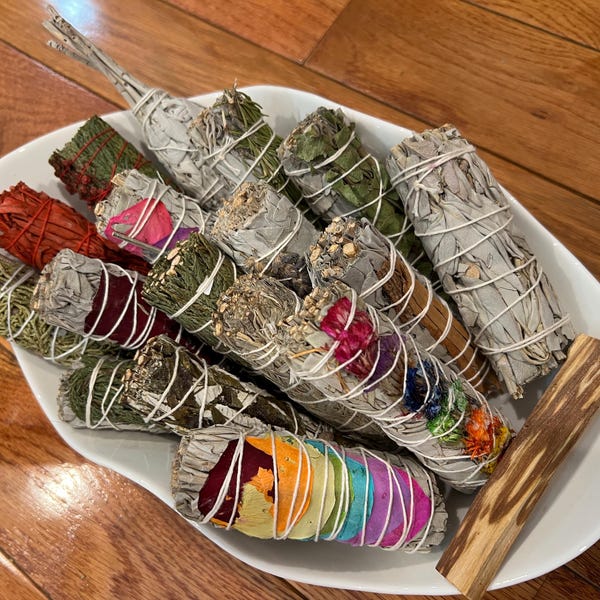 Sage Variety Pack, Smudging Bundle Set, SAGE BUNDLE 18 PCS, 18 Pack ...