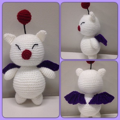Moogle Crochet Pattern. This Cute Moogle From FF14 is Not Hard to Make ...