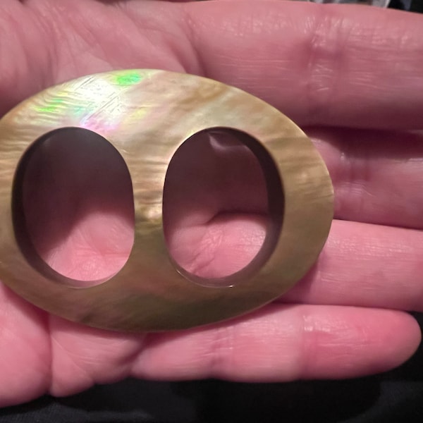 Oval Large Paua Shell Abalone Shell Scarf Ring Scarf Buckle Scarf Pin ...