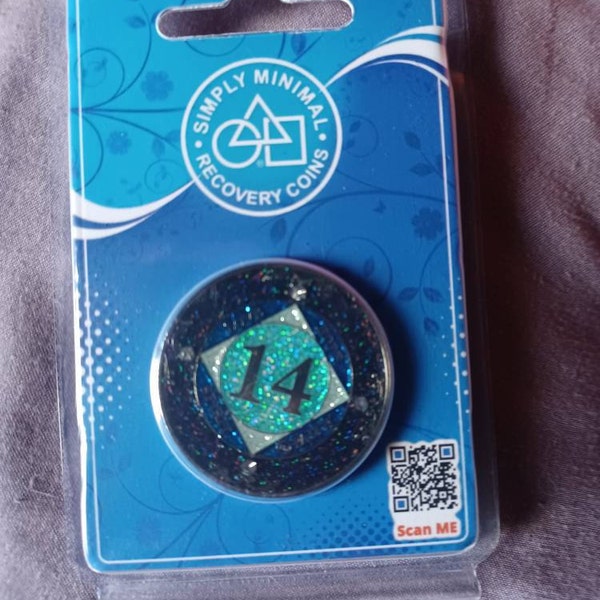 7 Year AA Coin Silver Color Plated-medallion, Recovery Chip, 12 Step ...