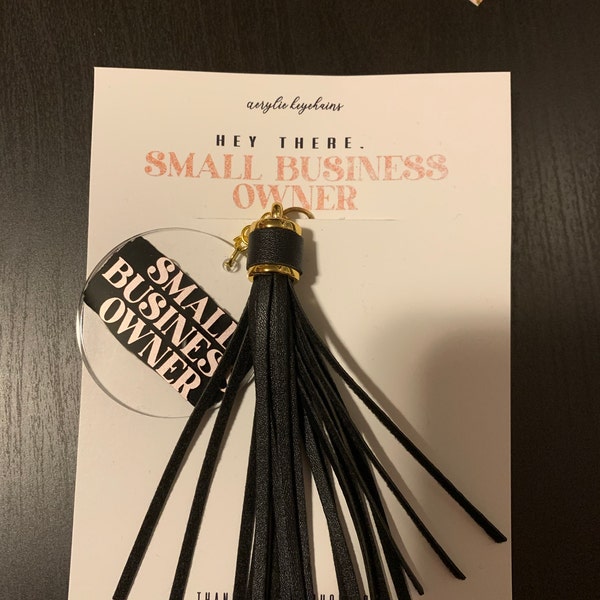 READY TO SHIP Small Business Owner Keyring Acrylic Painted Back ...