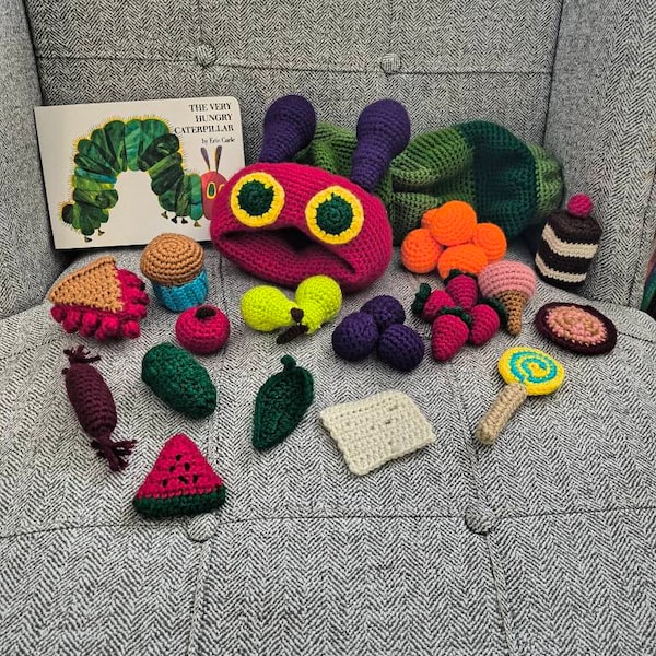 The Hungry Caterpillar, Butterfly & Cocoon Crochet Pattern - Etsy