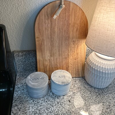 Concrete Salt Pepper Sugar Bowls, Salt Cellar With Lid, Spice Bowl ...