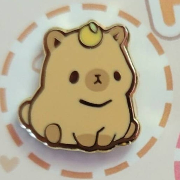 Capybara 0.65" | Tiny Pals Mini Enamel Pins | Cute Animals Board Filler ...