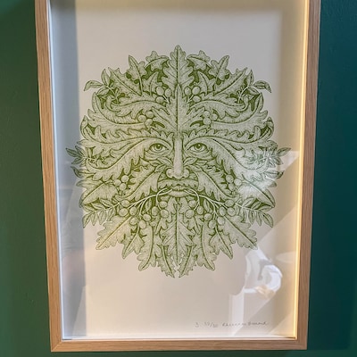 Olwen Sun Mask Illustration Print A4 Print Folklore Sun Goddess ...