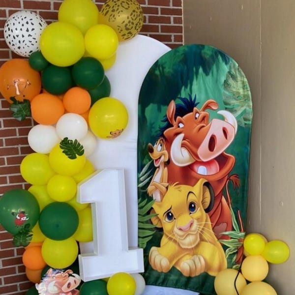 Lion King Simba Round Arch Cover Wall Backdrop Chiara Arch Background ...