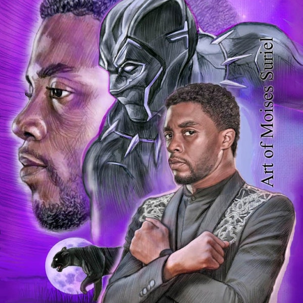 Chadwick Boseman the Black Panther - Etsy Canada