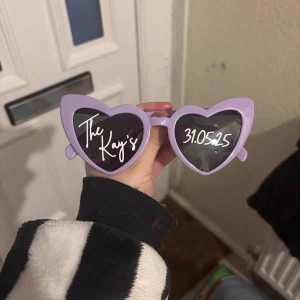 DIY STICKERS for Wedding SUNGLASSES| |wedding Personalised Sunglasses ...
