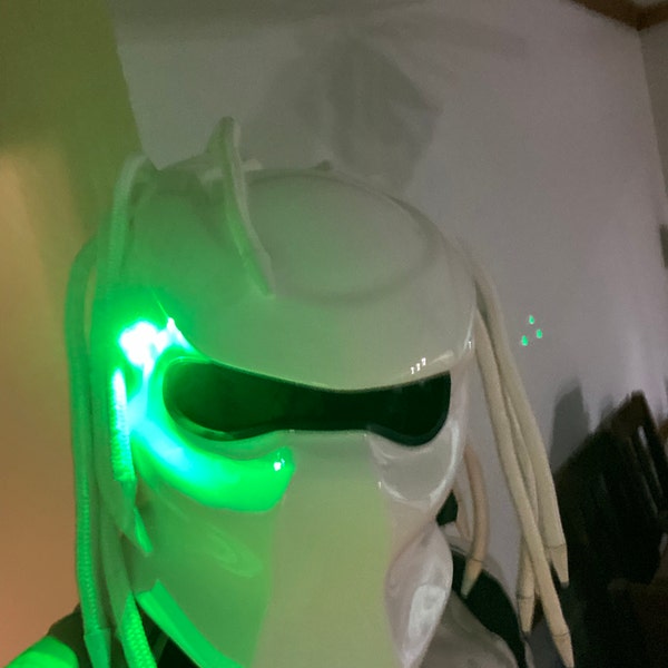 Predator Motorcycle Helmet Custom Full White Gloss (dot & Ece Approved ...