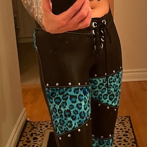 Metal Threads Rock N Roll Outlaw Custom Lace up Pants Black Studded ...