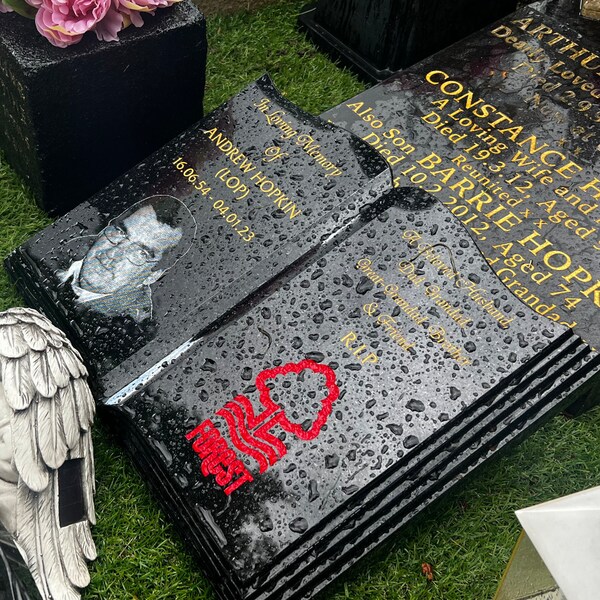 Personalised Granite Memorial Plaque Bible Open Book Grave Marker ...