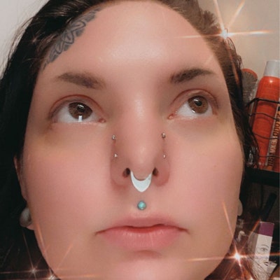 Septum Shield Blade Septum Hoop Fin Body Jewelry 5mm Shield Solid ...