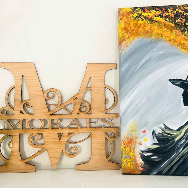 Split Letter Swirl Monogram 2.0 - Etsy