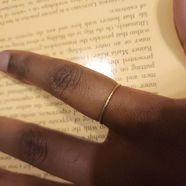 Minimal 14k Gold Filled Tarnish Resistant Ring, Gold Sparkle Twist ...