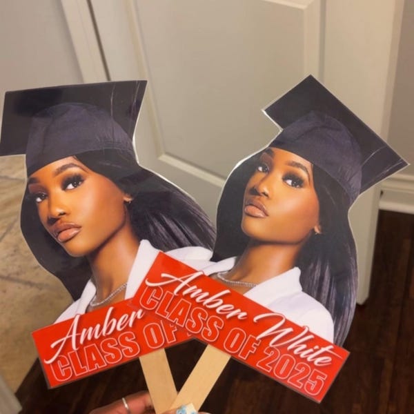 Custom Graduation Big Head Photo Fans - Personalized Hand Fan ...