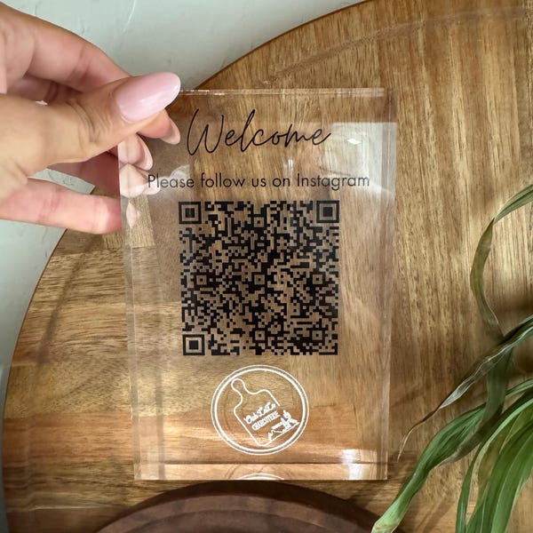 Wedding QR Code Sign, QR Code Donation Sign, Tip the Newlyweds, Acrylic ...